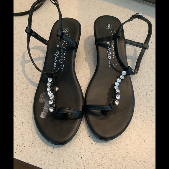 Coconuts by Matisse | Shoes | Coconuts Bling Black Sandal | Poshmark